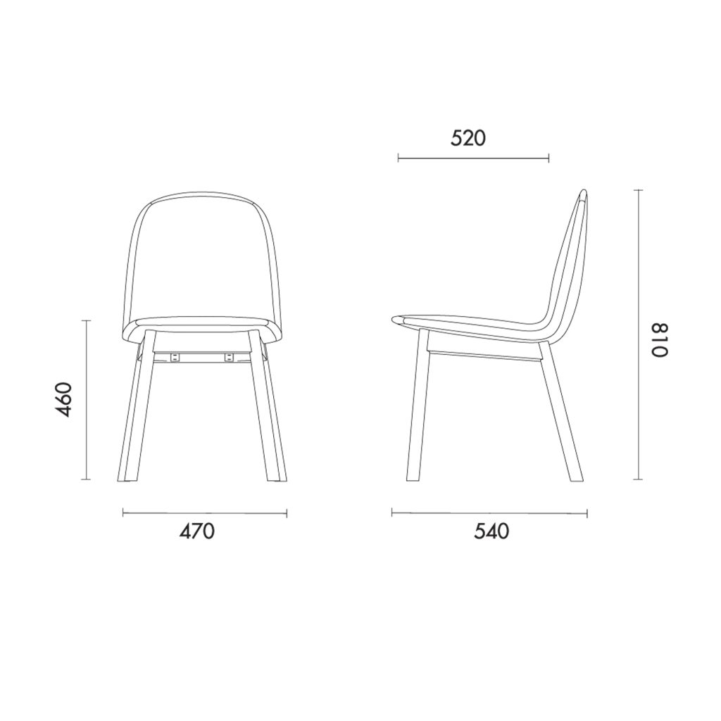 Bunny Chair – Wooden Base - Vinoti