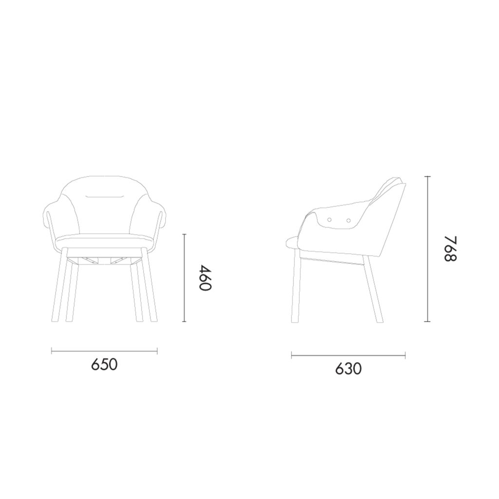 Lord Chair – Wooden Base - Vinoti