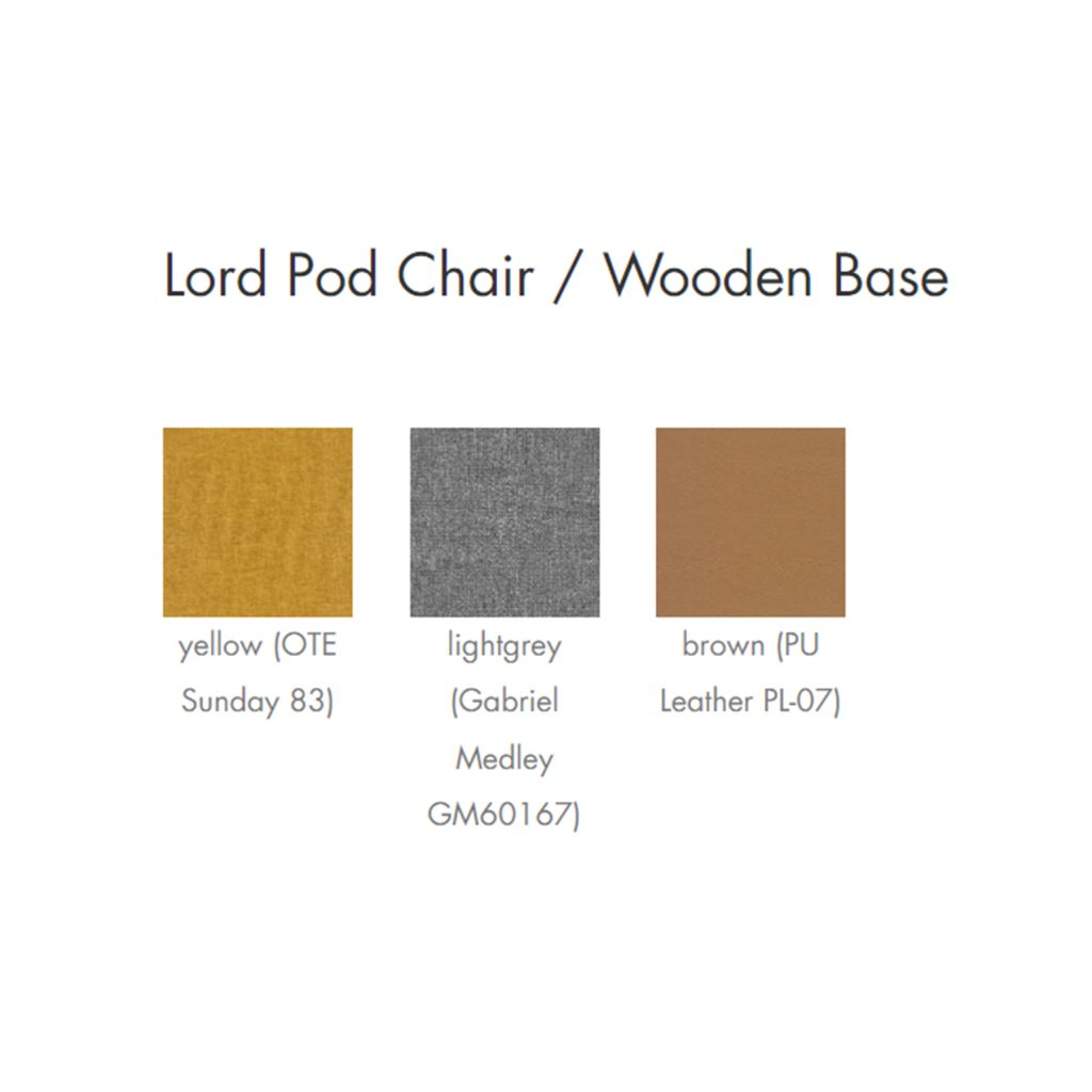 Lord Pod Chair – Wooden Base - Vinoti